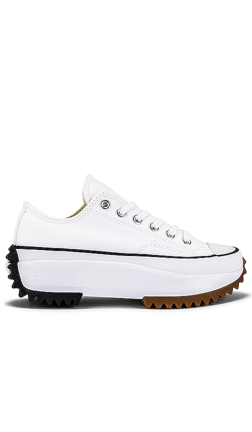 Converse Run Star Hike Platform Sneaker in White, Black, & Gum | REVOLVE