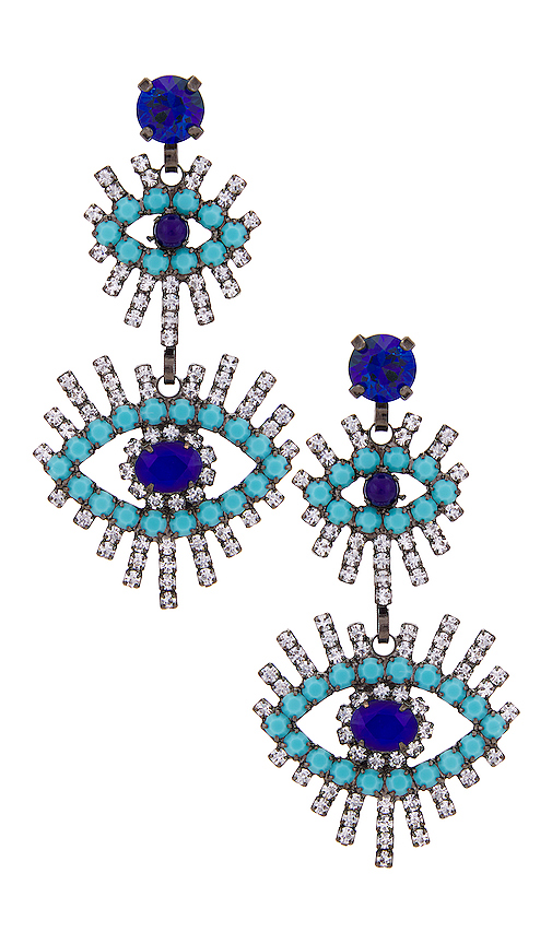 Elizabeth Cole Casimir Earrings in Blue | REVOLVE
