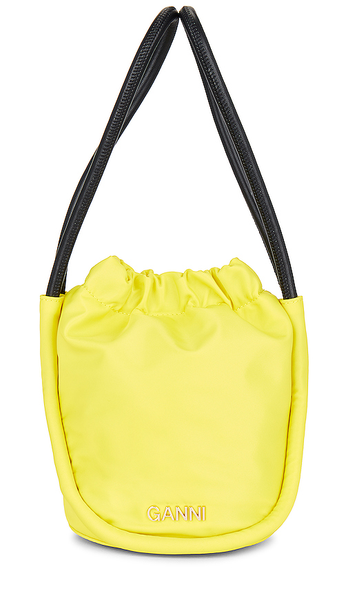 Ganni Knot Mini Purse in Blazing Yellow | REVOLVE