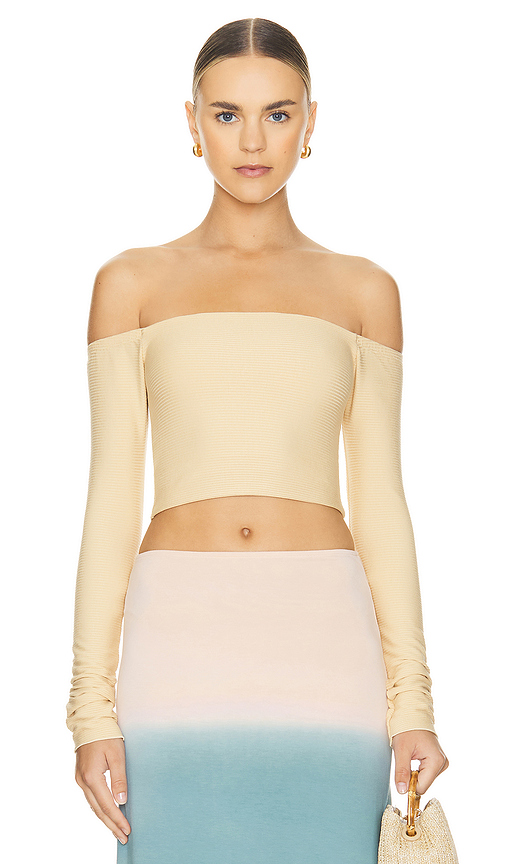 Indah Etoile Crop Top in Chai | REVOLVE
