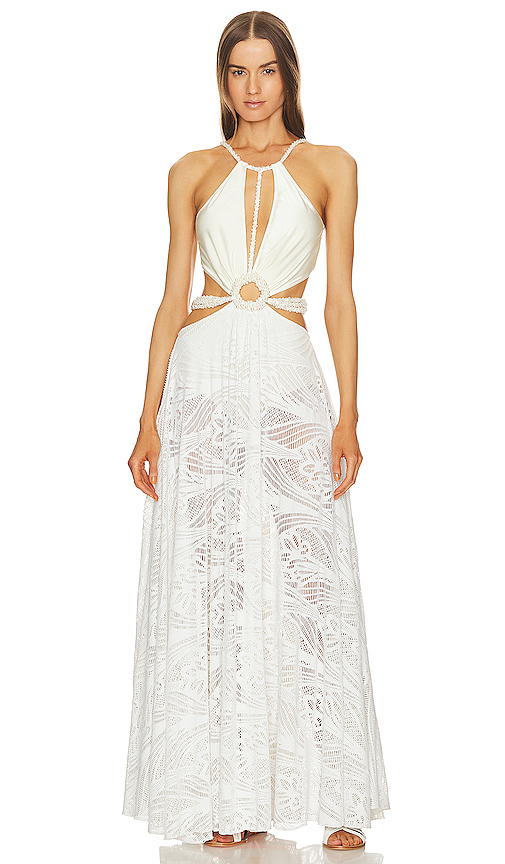 PatBO Beaded Beach Dress in White | REVOLVE