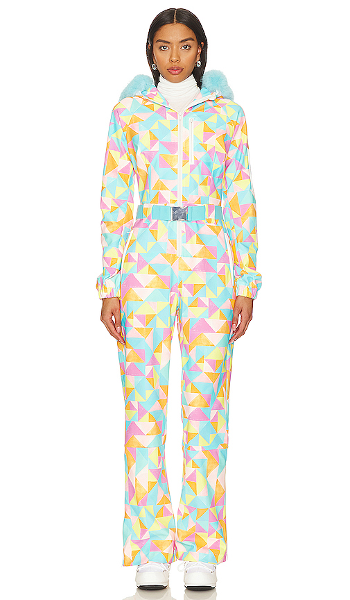 Show Me Your Mumu Snow Bunny Ski Suit in Triangle Geo | REVOLVE