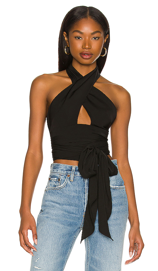 superdown Jennifer Wrap Top in Black | REVOLVE