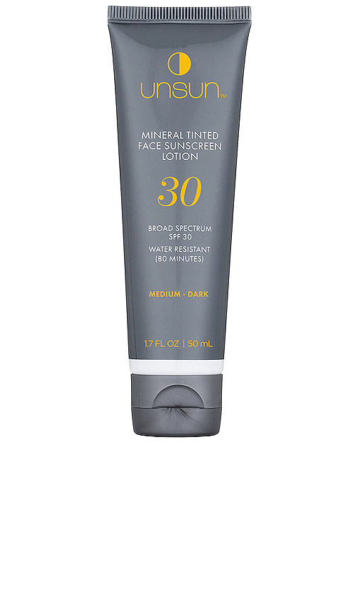 UnSun Cosmetics Mineral Tinted Face Sunscreen SPF 30 in Medium/Dark ...
